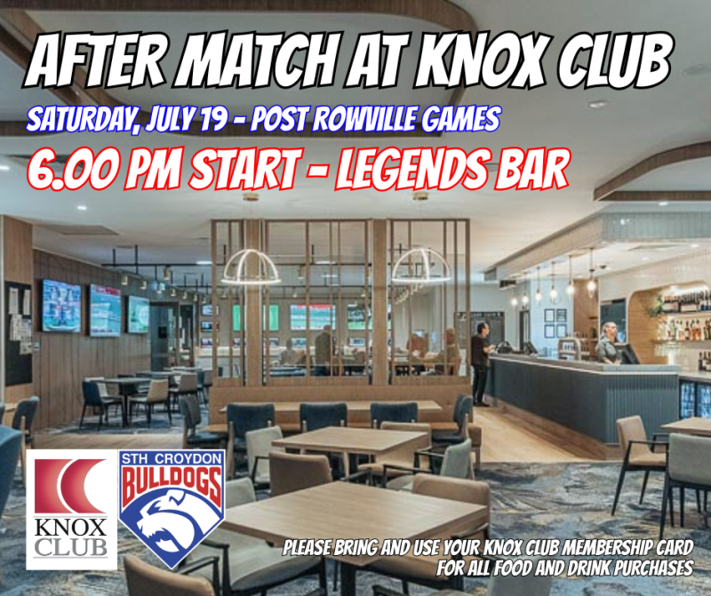 AFTER MATCH #2 AT KNOX CLUB – 19 JULY 2025 – South Croydon Football Club